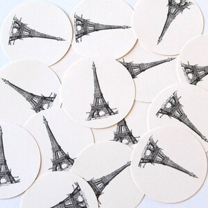 Eiffel Tower Tags Round Gift Tags Set of 10 - Etsy