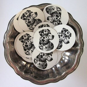 Dalmatian Dog Tags Round Gift Tags Set of 10 - Etsy