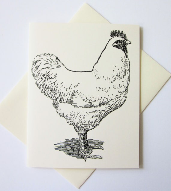 Chicken Note Cards Stationery Set of 10 Cards - Etsy