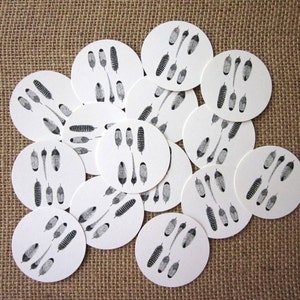 Feather Tags Round Paper Gift Tags Set of 10 - Etsy