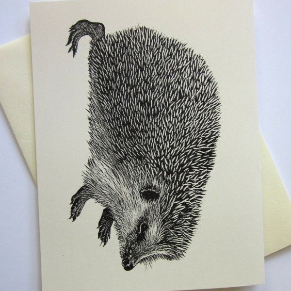 Hedgehog Cards - Etsy