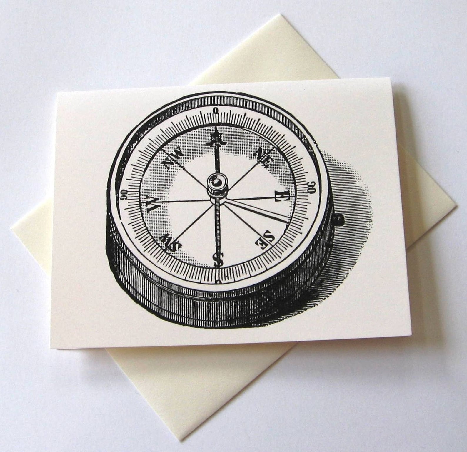 Compass Note Cards Set of Ten with Matching Envelopes | Etsy