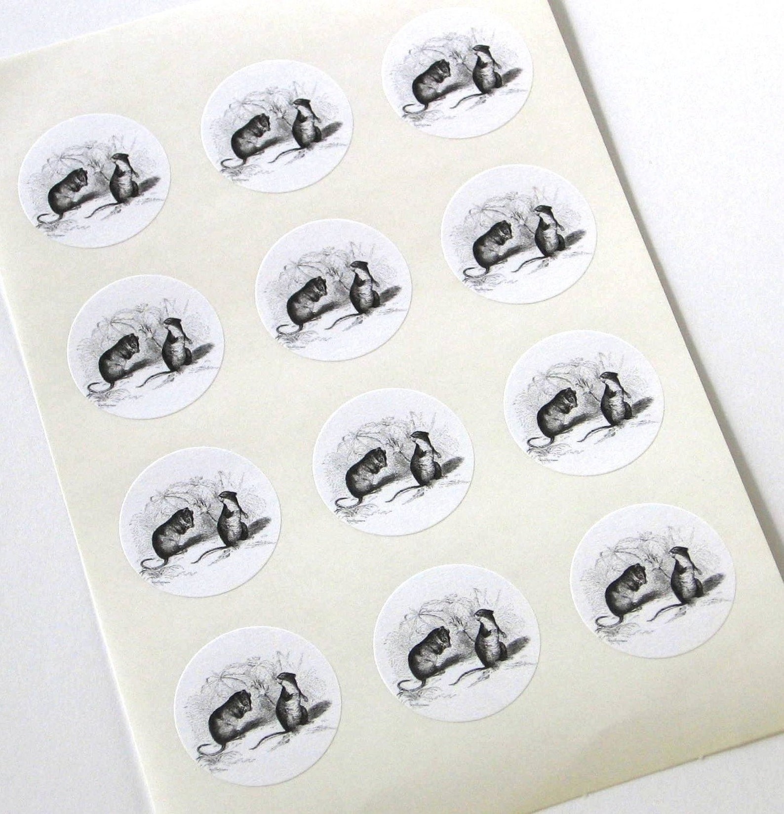 Mice Mouse Stickers One Inch Round Seals | Etsy