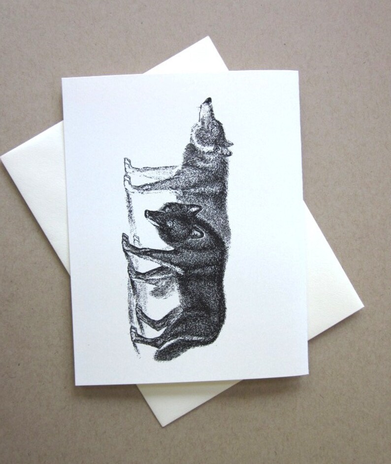 Wolf Wolves Stationery Note Cards Set of 10 with Matching | Etsy
