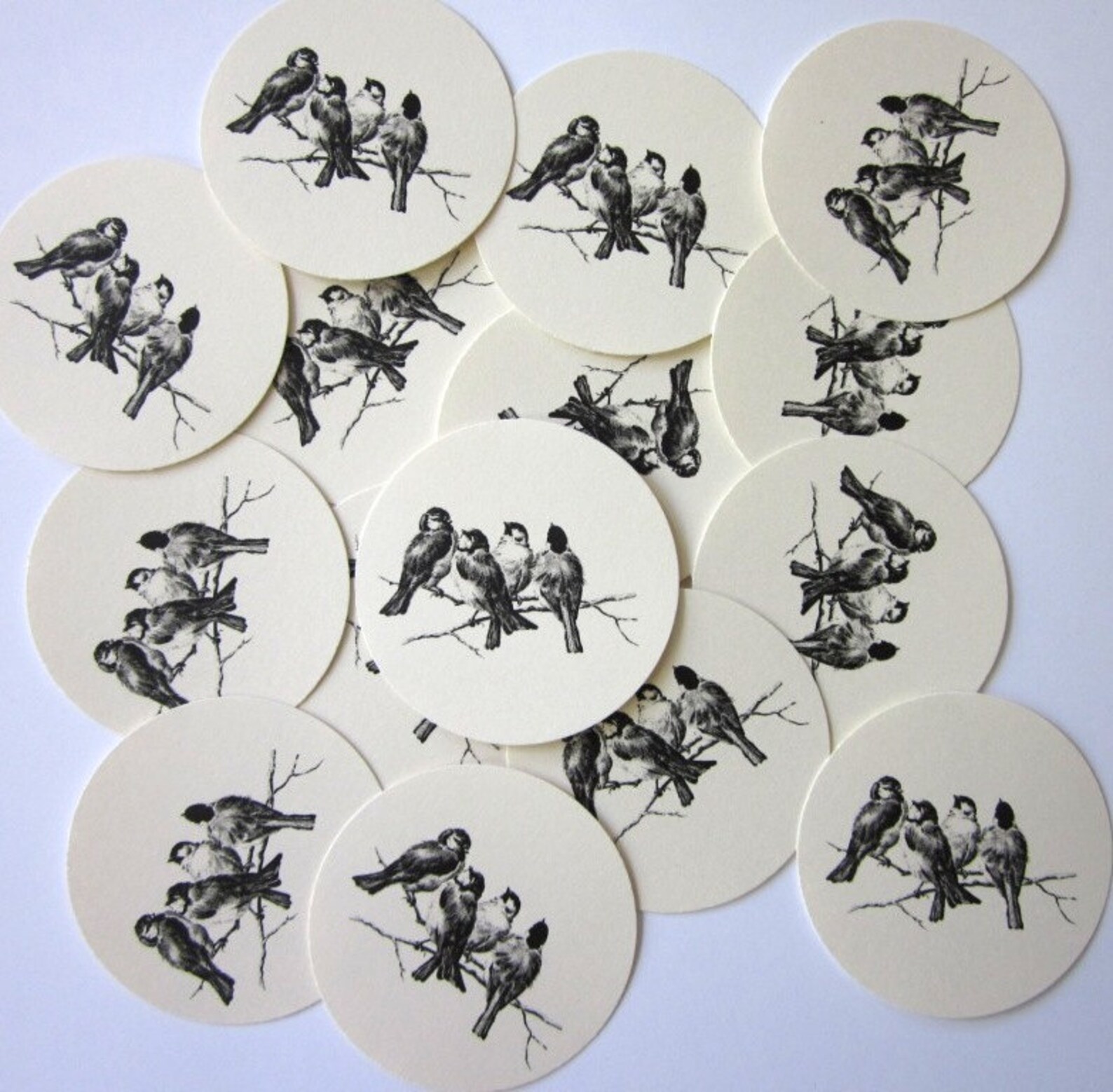 Sparrow Bird Tags Round Paper Gift Tags Set of 10 - Etsy