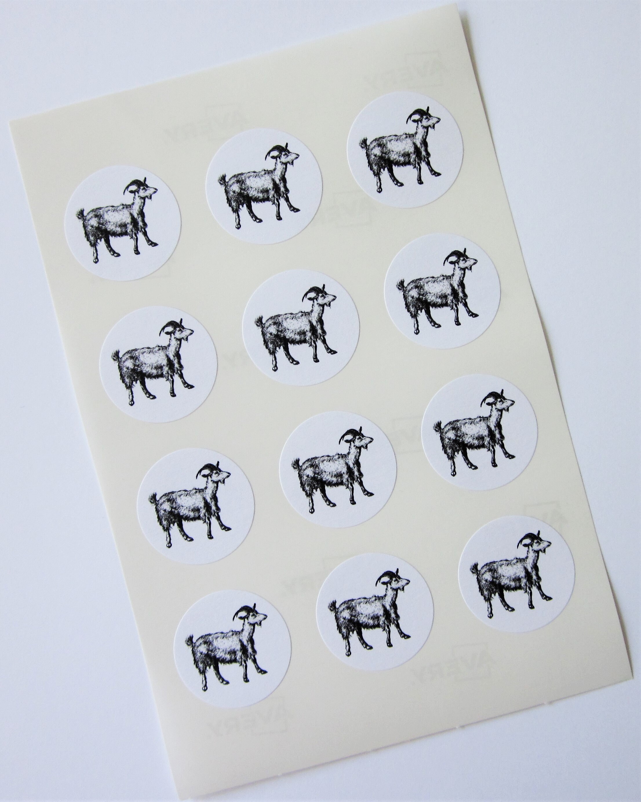 Goat Stickers One Inch Round Seals - Etsy