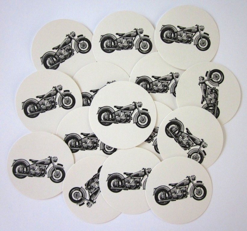 Motorcycle Tags Round Paper Gift Tags Set of 10 - Etsy UK
