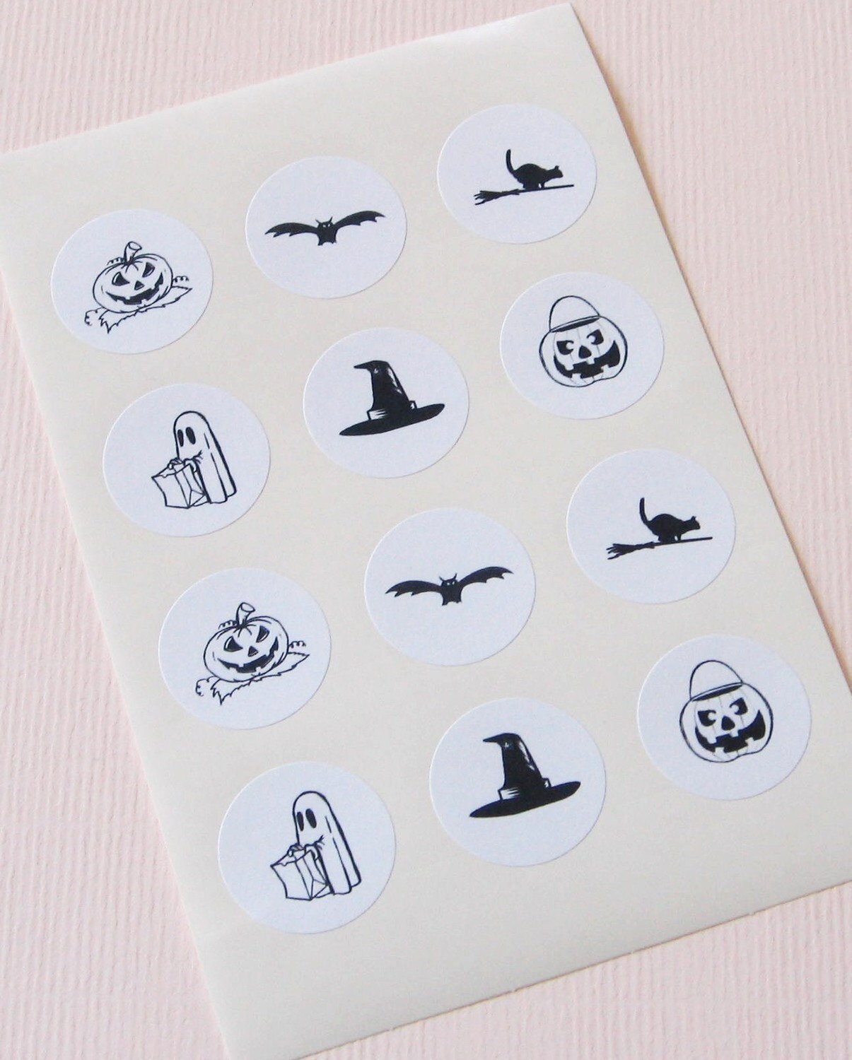 Halloween Stickers One Inch Round Seals - Etsy