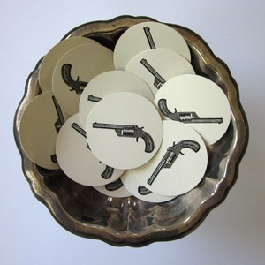 Gun Tags Round Paper Gift Tags Set of 10 - Etsy