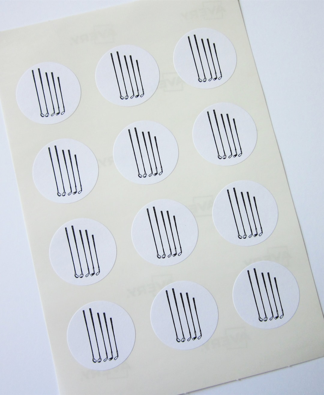 Golf Clubs Stickers One Inch Round Seals - Etsy