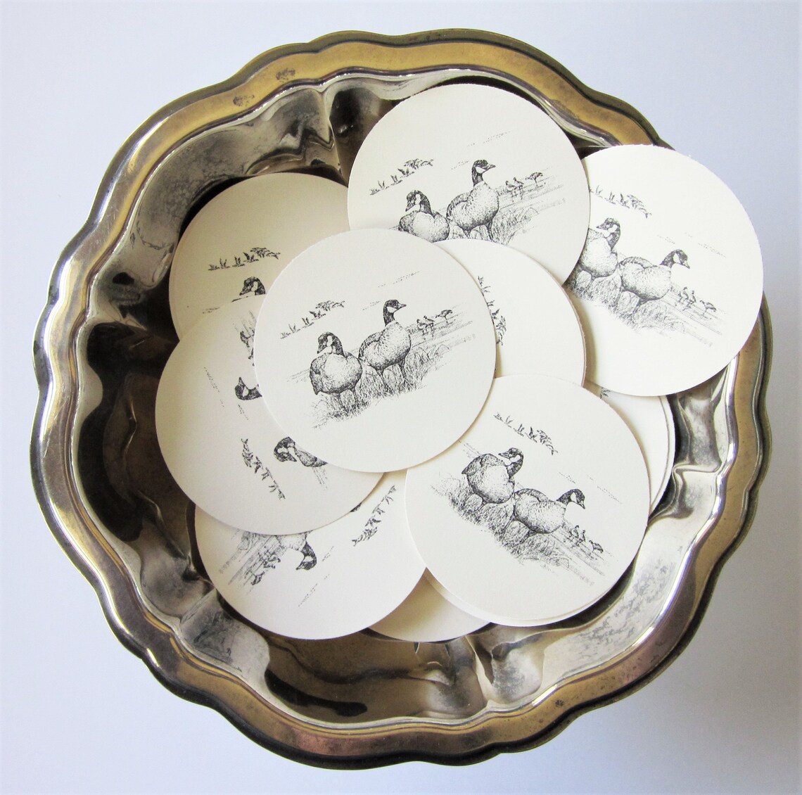Canadian Geese Goose Tags Round Paper Gift Tags Set of 10 - Etsy