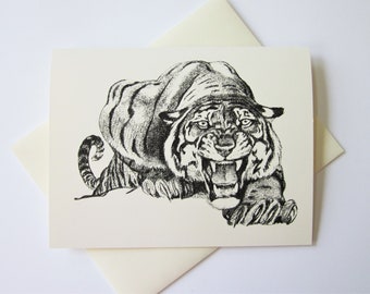 Tiger Note Cards | Etsy