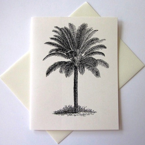 Palm Tree Note Card Set of 10 With Matching Envelopes - Etsy
