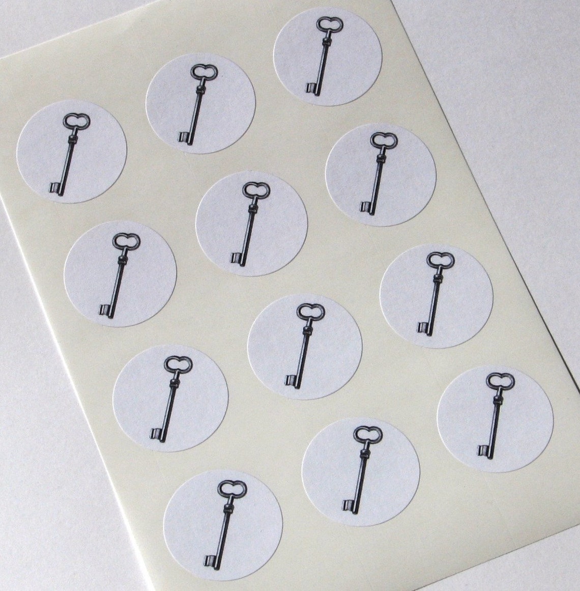 Key Stickers One Inch Round Seals | Etsy