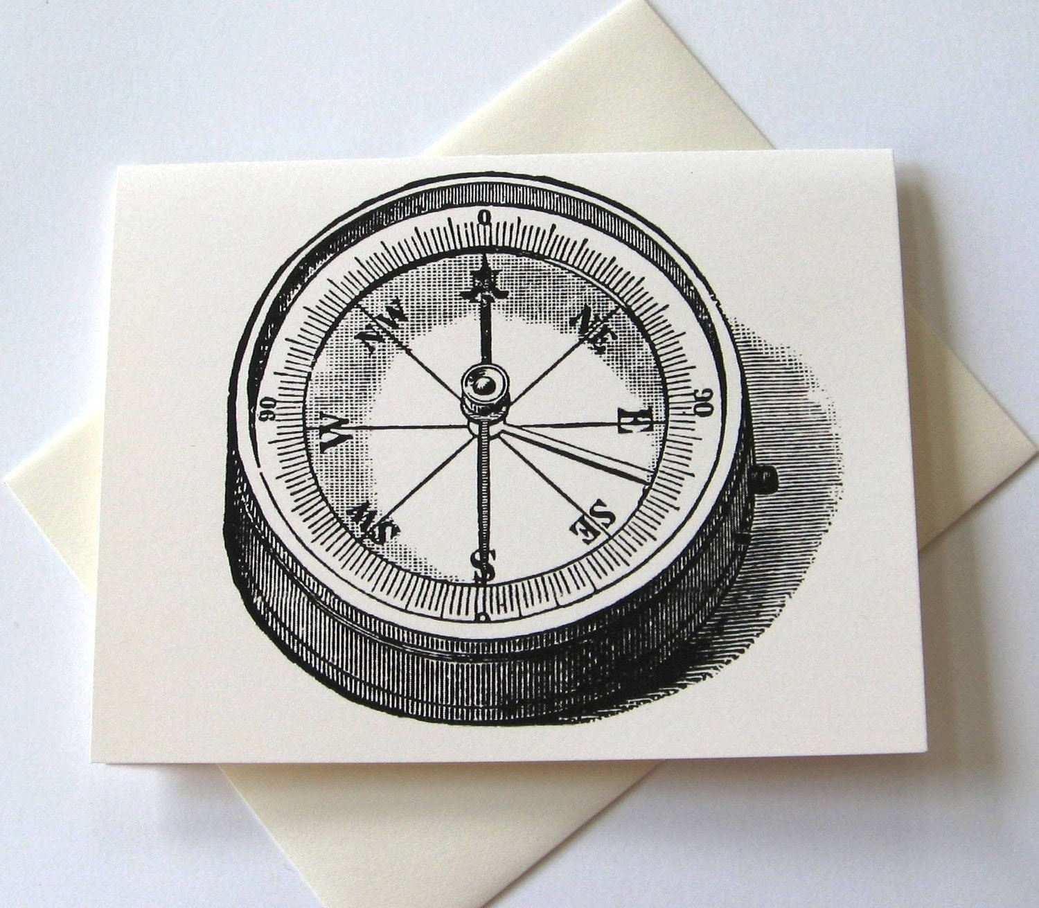 Compass Note Cards Set of Ten With Matching Envelopes - Etsy