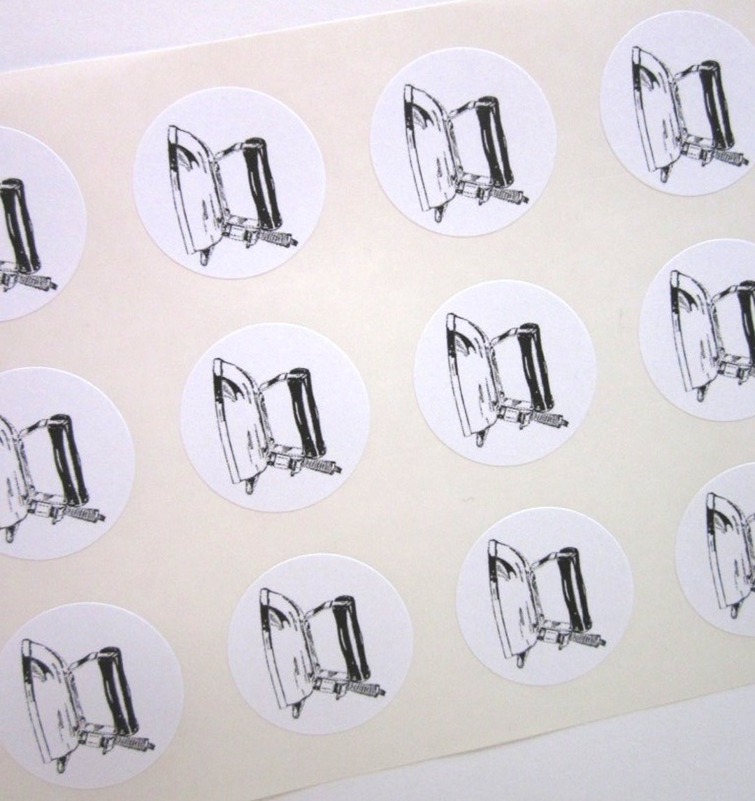 Vintage Iron Stickers One Inch Round Seals - Etsy