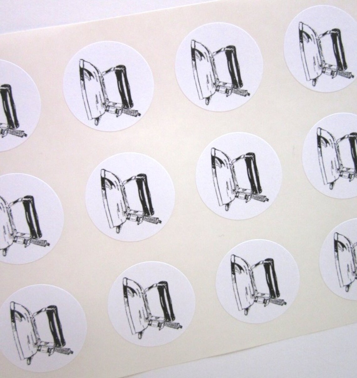 Vintage Iron Stickers One Inch Round Seals - Etsy