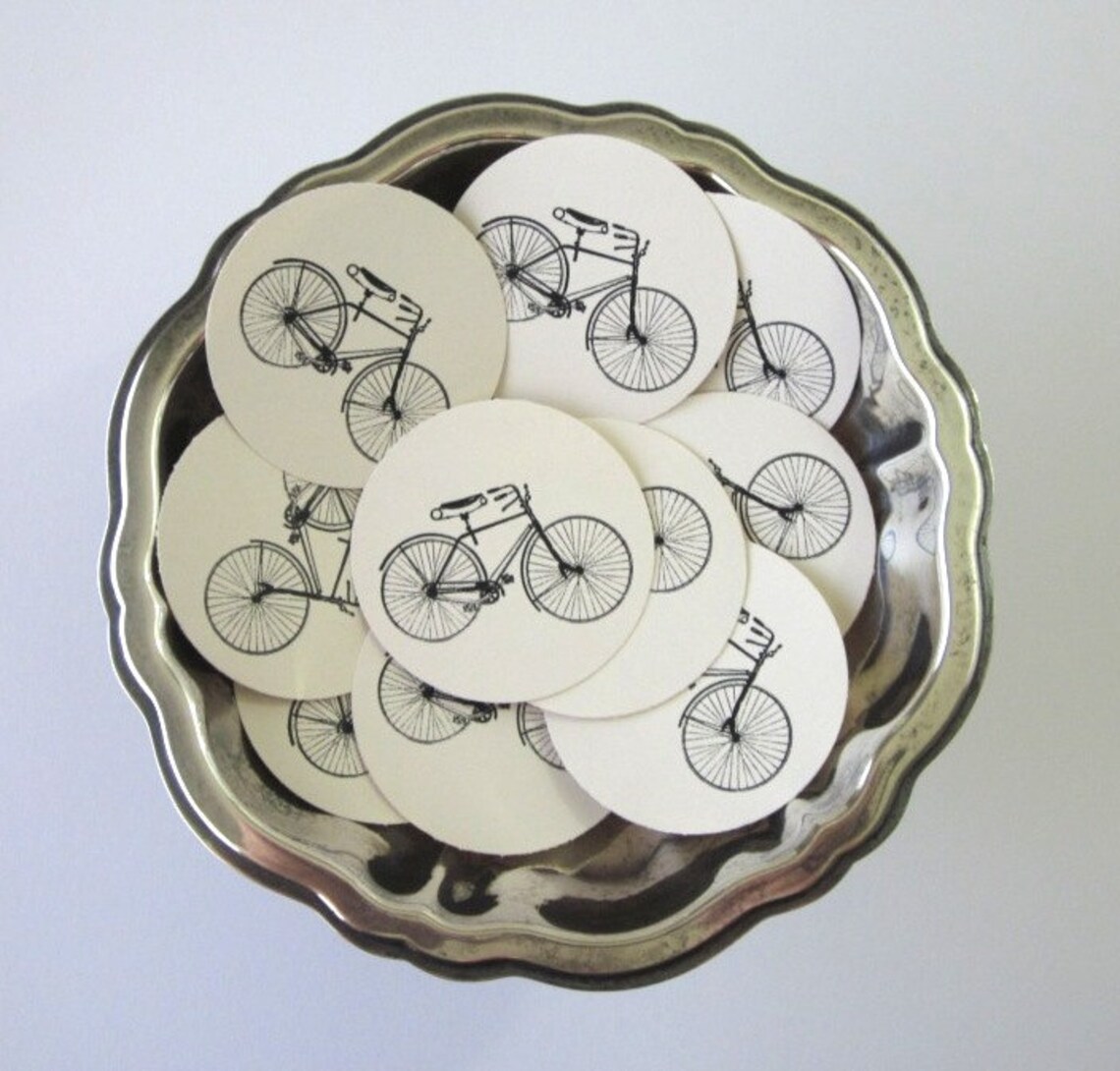 Bicycle Tags Round Gift Tags Set of 10 - Etsy