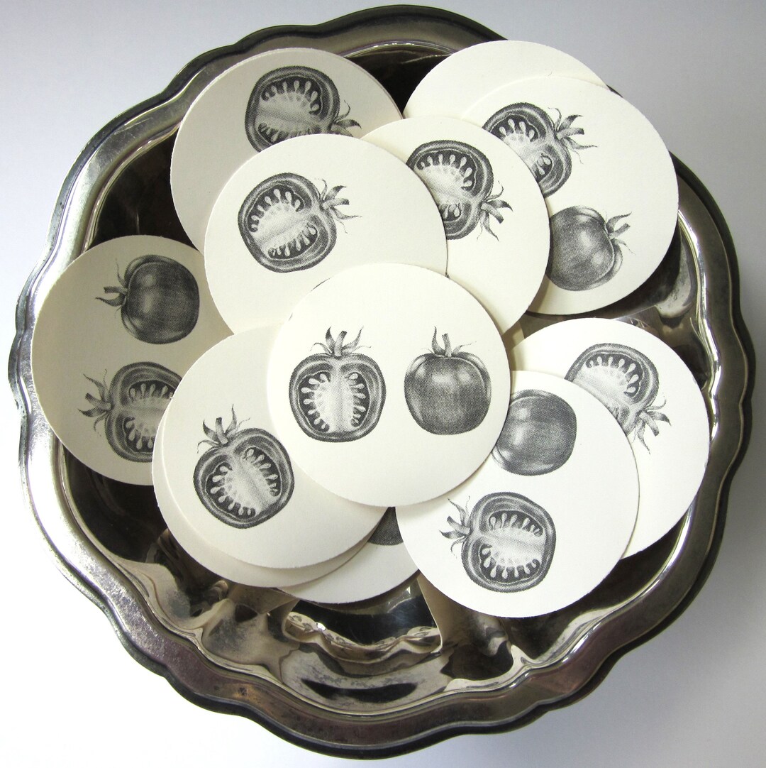 Tomato Tags Round Paper Gift Tags Set of 10 - Etsy