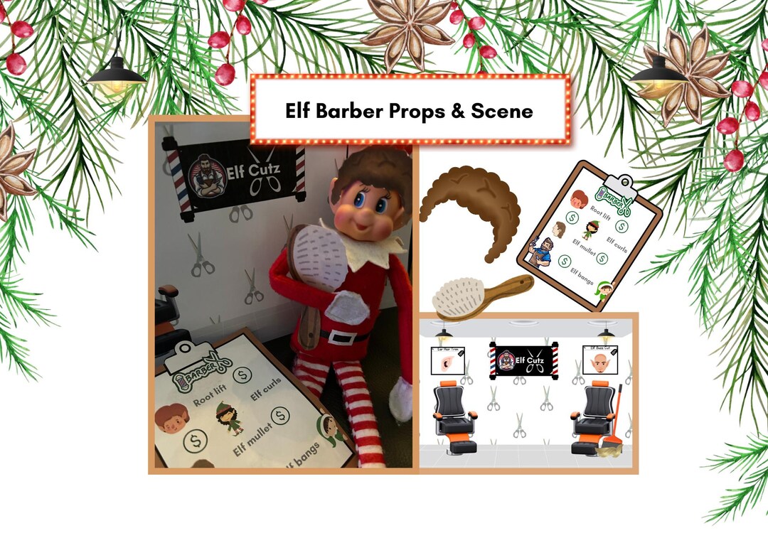 Elf Barber Prop and Scene - Instant Download - Etsy