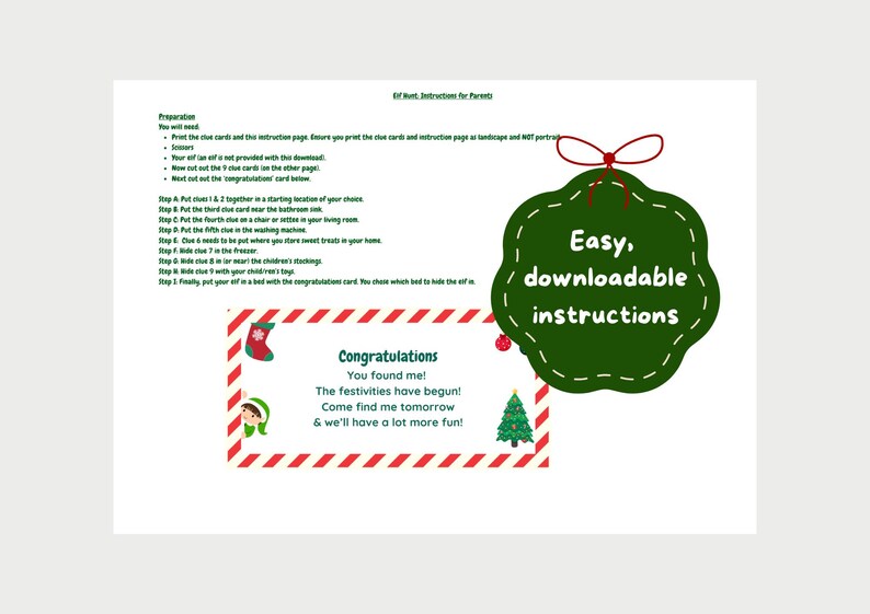 Elf Clue / Scavenger Hunt find the Elf - Etsy