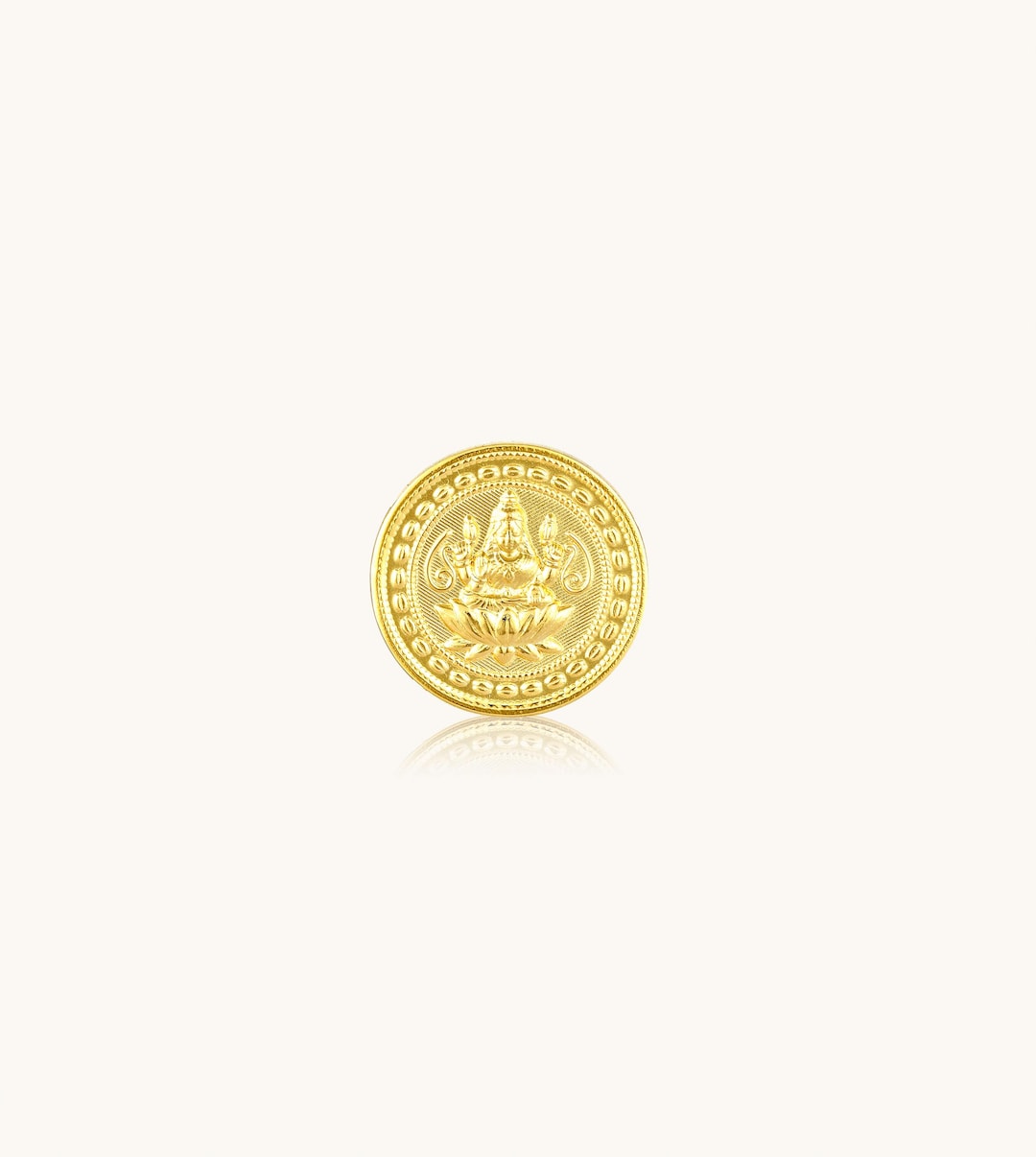 Laxmi 2 Grams Gold Coin Round 916 Purity - Etsy