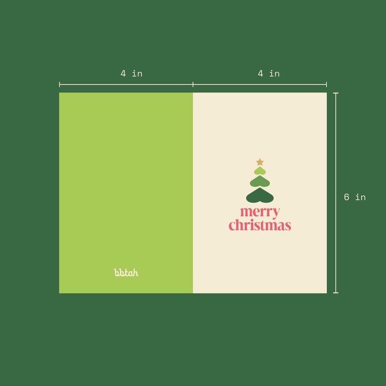 Printable Christmas Card - Tree - Etsy