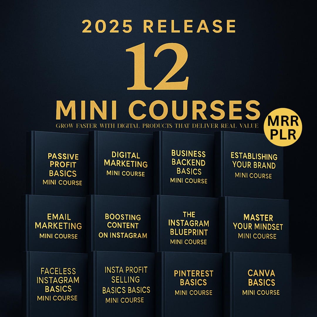 12 Mini Courses With Master Resell Rights 2025 Edition | Build Wealth ...