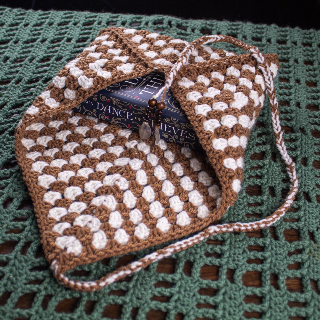 Brown Gingham iPad Cover | Crocheted Book Sleeve With Tassel ...