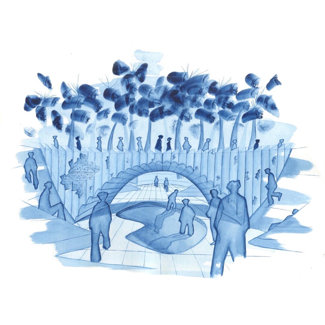 Collectible Blues Narrative Watercolor Artwork From Unique Collection ...