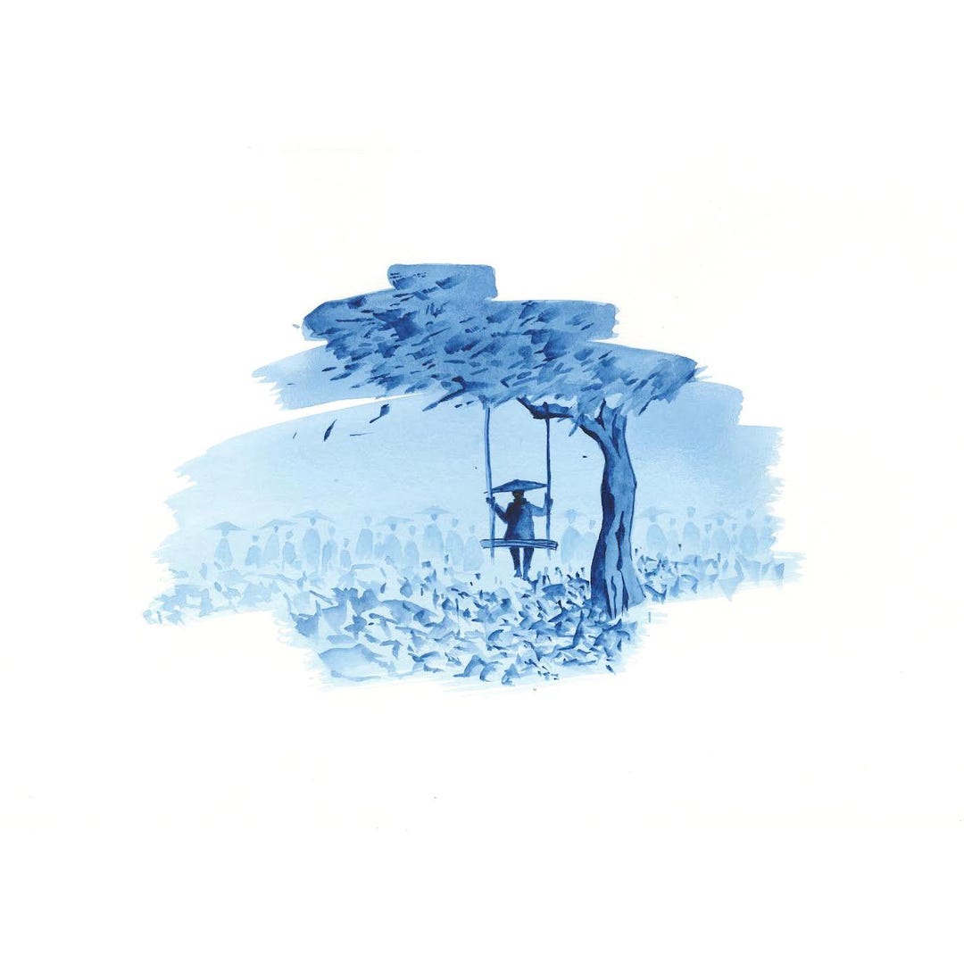 Blue Samurai Artwork for Collection Unique Art Blues Collectible ...