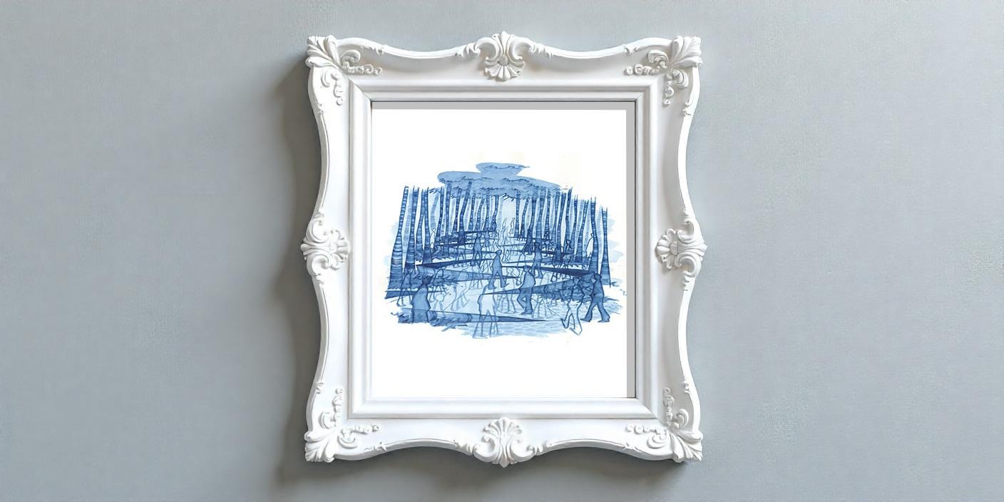 Narrative Blue Art From Unique Collection of Storytelling Artwork for ...