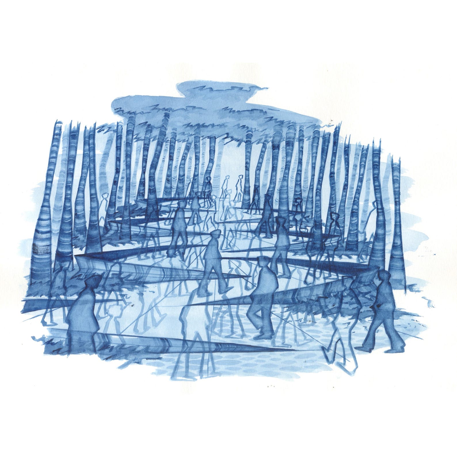 Narrative Blue Art From Unique Collection of Storytelling Artwork for ...