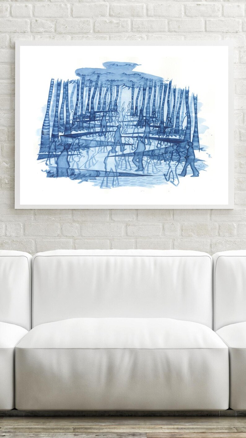 Narrative Blue Art From Unique Collection of Storytelling Artwork for ...