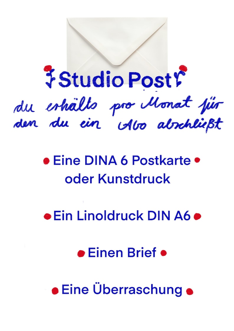 Studio Post - Monthly Snail Mail Art Subscription With Postcard/art ...