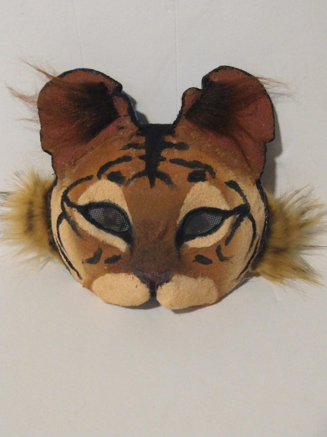 Custom Tiger Cat Mask - Handmade Furry Accessory Felted, Furred ...