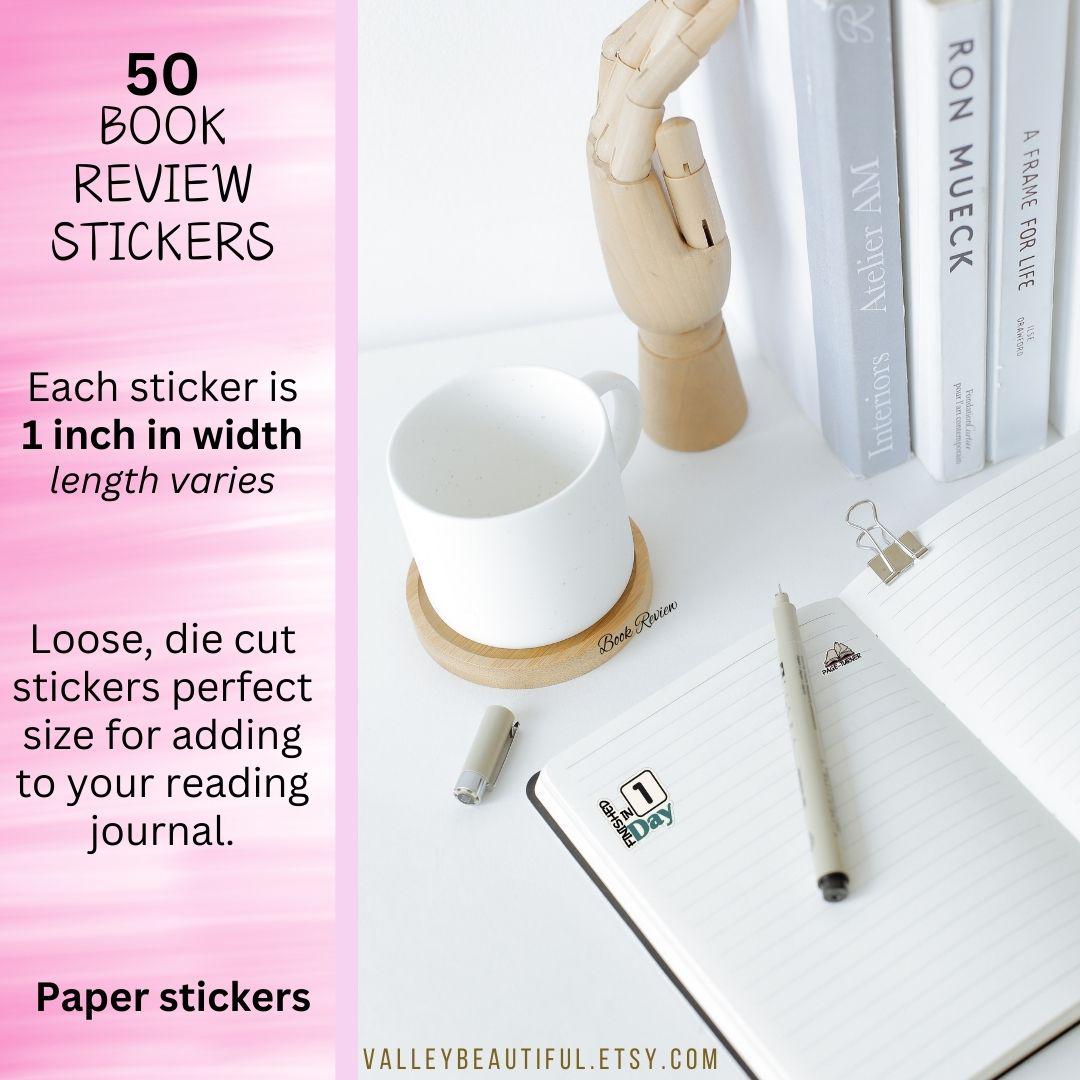 Reading Journal Sticker Pack - Reading Log Stickers Lot, Book Review ...