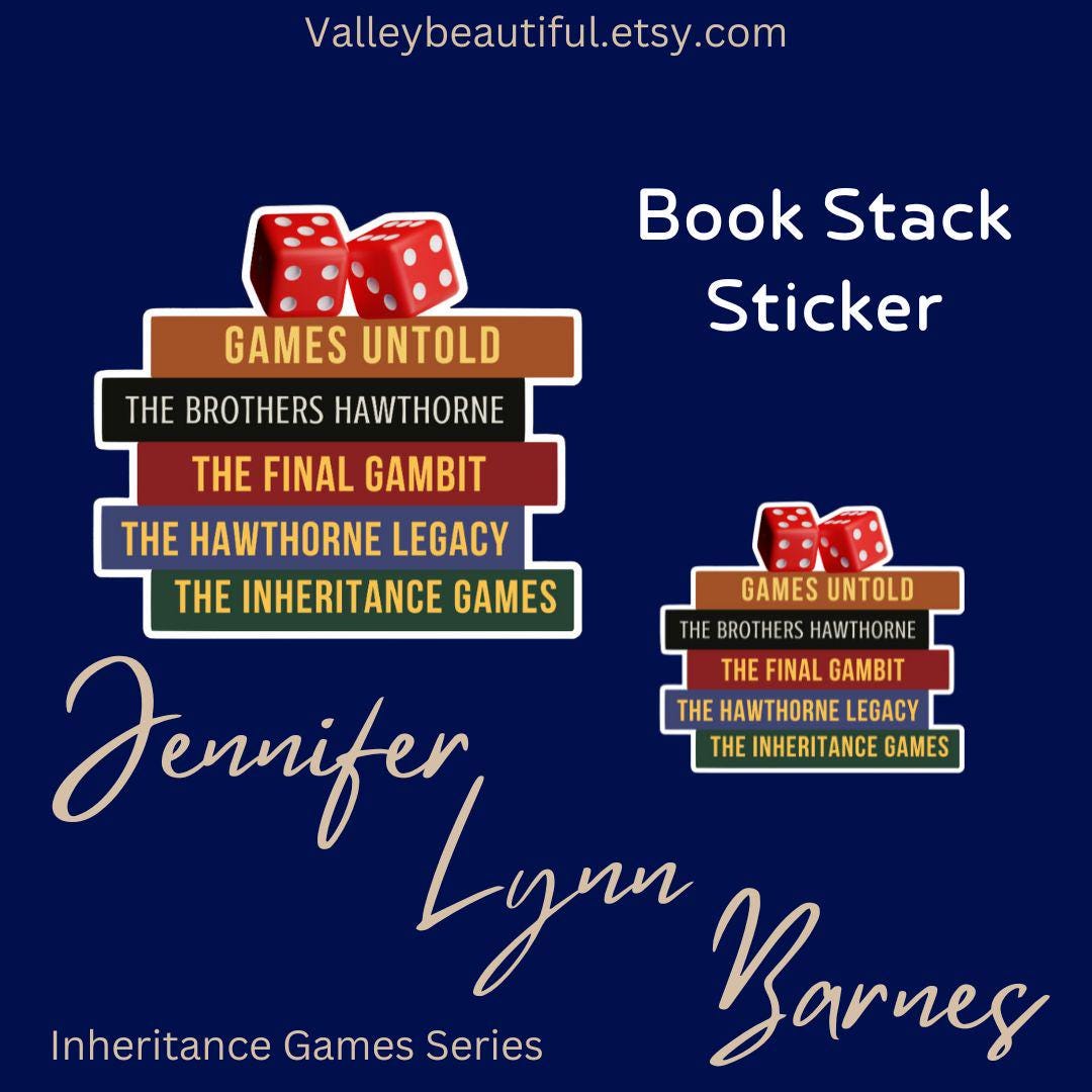 Inheritance Games Book Stack Sticker - Teen & YA Books, Jennifer Lynn ...