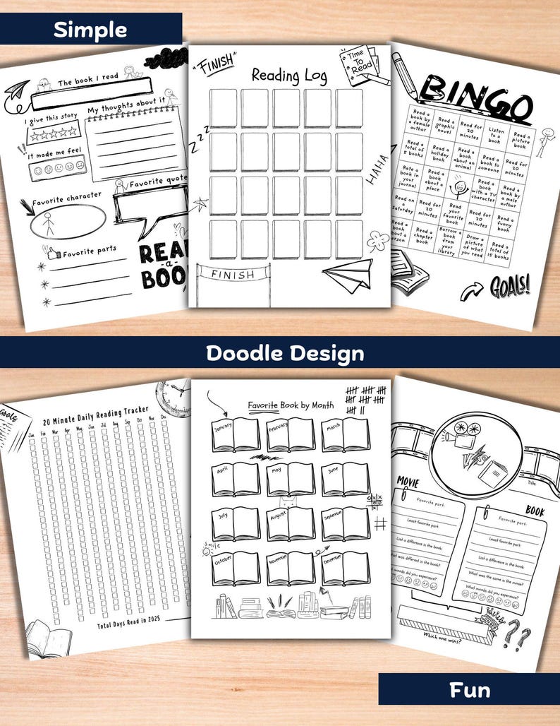 Printable Children's Reading Journal - Kids Reading Tracker, Fun ...