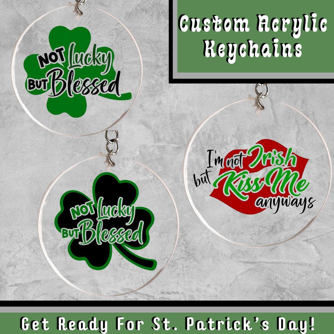 St. Patrick's Day Custom Acrylic Keychains Custom Gifts, Lucky Charm ...