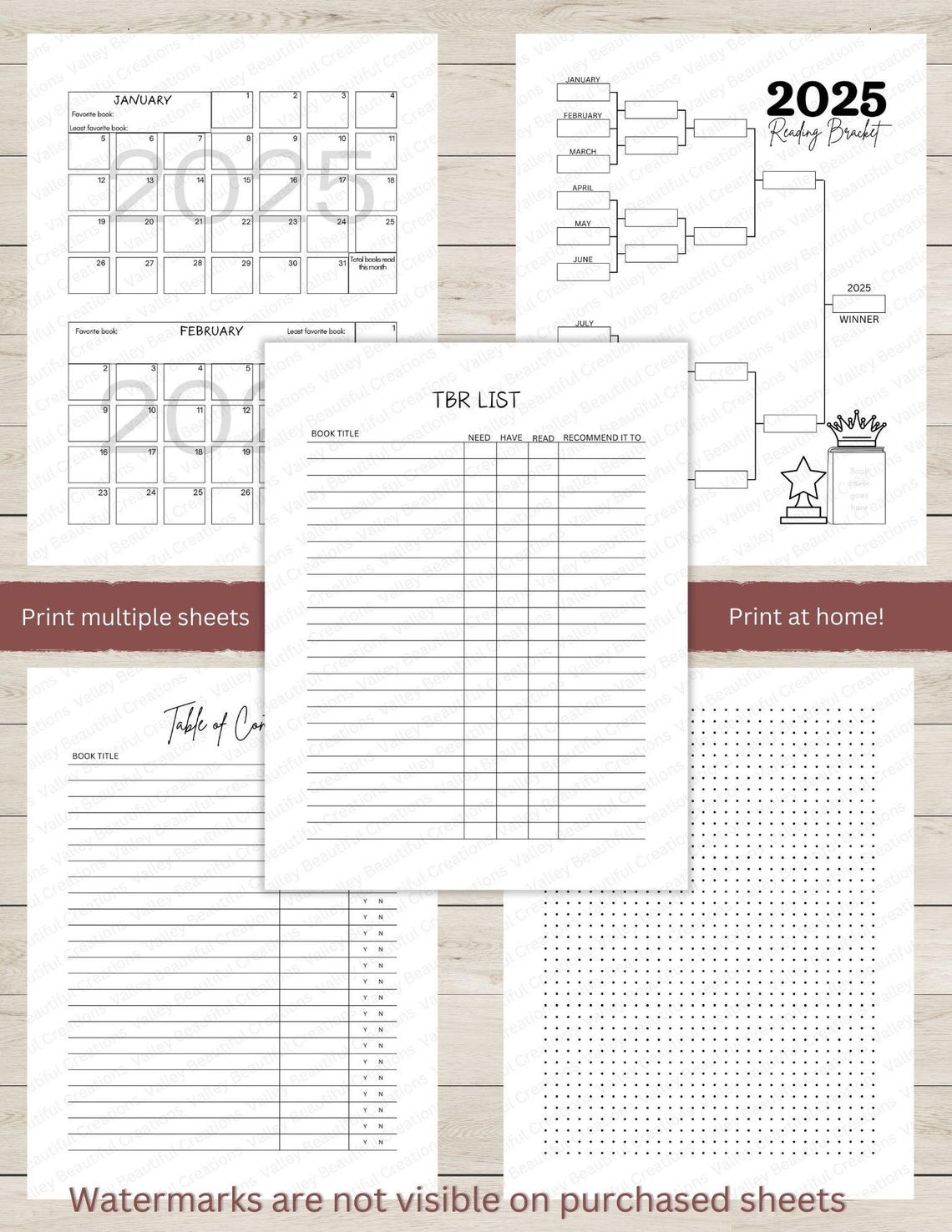 2025 Reading Journal - Reading Tracker - Reading Log - Reading List ...