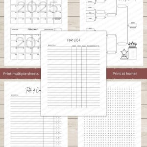 2025 Reading Journal - Reading Tracker - Reading Log - Reading List ...