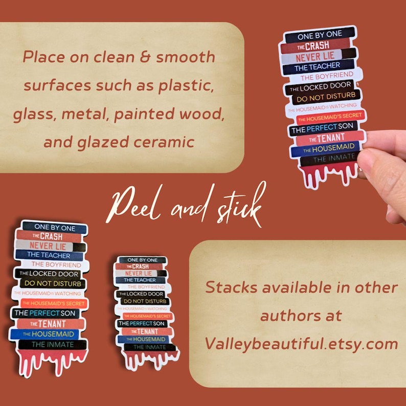 Freida Readah Book Stack Sticker - Vinyl & Paper Book Sticker for Book ...