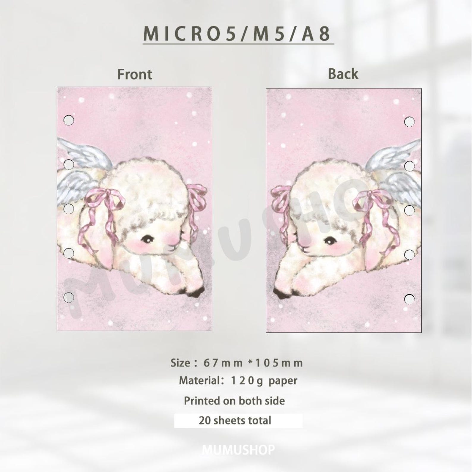 M5 Journal Insert Refill - [20 Sheets] - Watercolor Animals | Unicorn ...