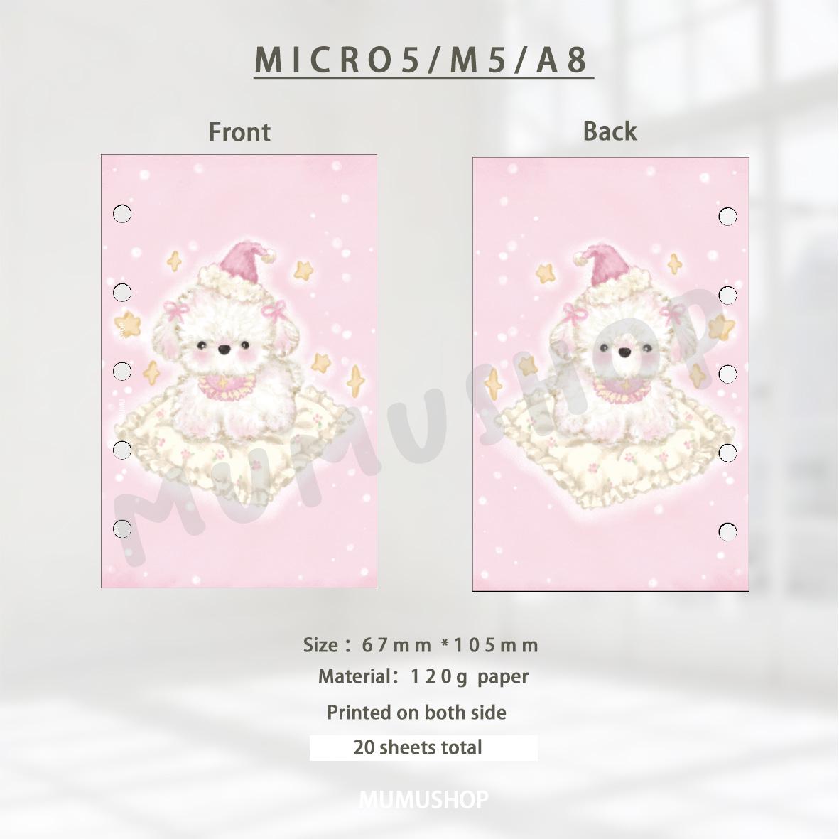 M5 Journal Insert Refill - [20 Sheets] - Watercolor Animals | Unicorn ...