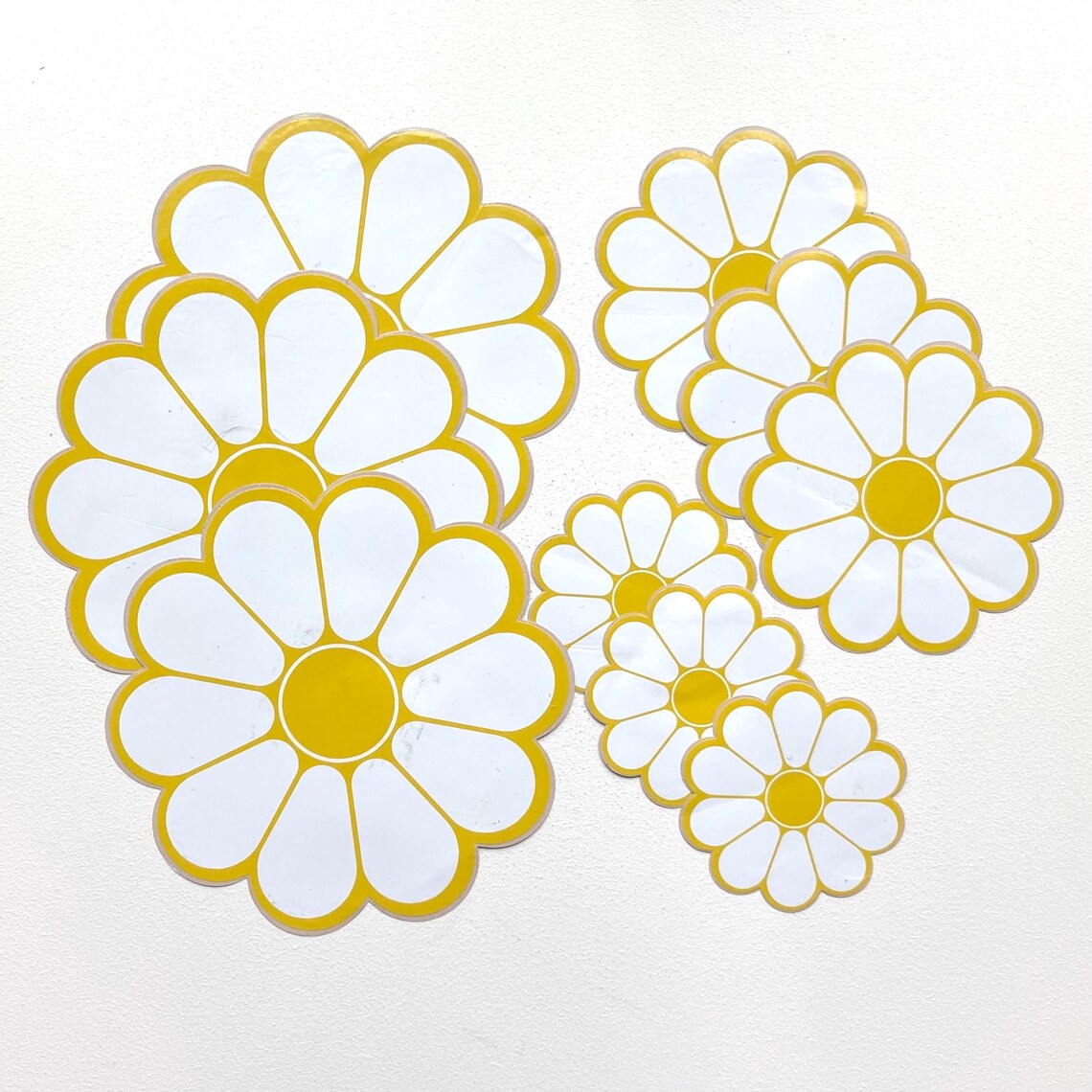 Authentic Rickie Tickie Stickies, 9 Yellow & White Flower Power ...