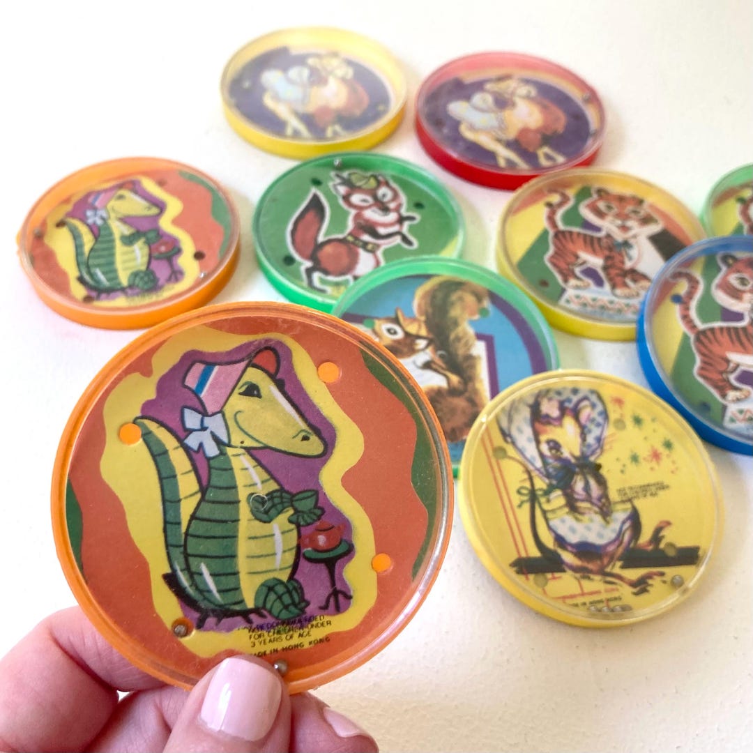 Vintage Hand-held Dexterity Puzzle, Colorful Animals, 1960s Hong Kong ...
