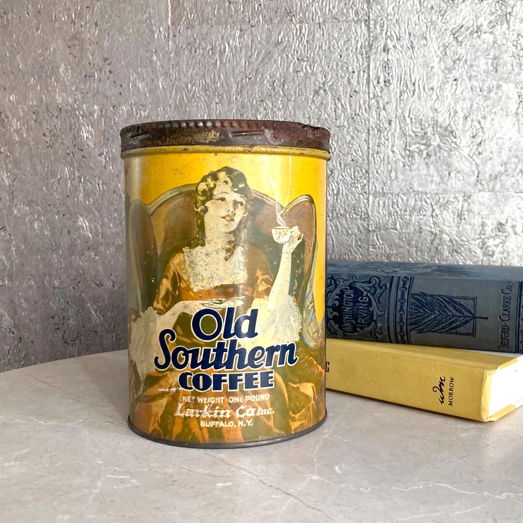 Antique 1930s Old Southern Coffee Can, Larkin of Buffalo NY, Vintage ...