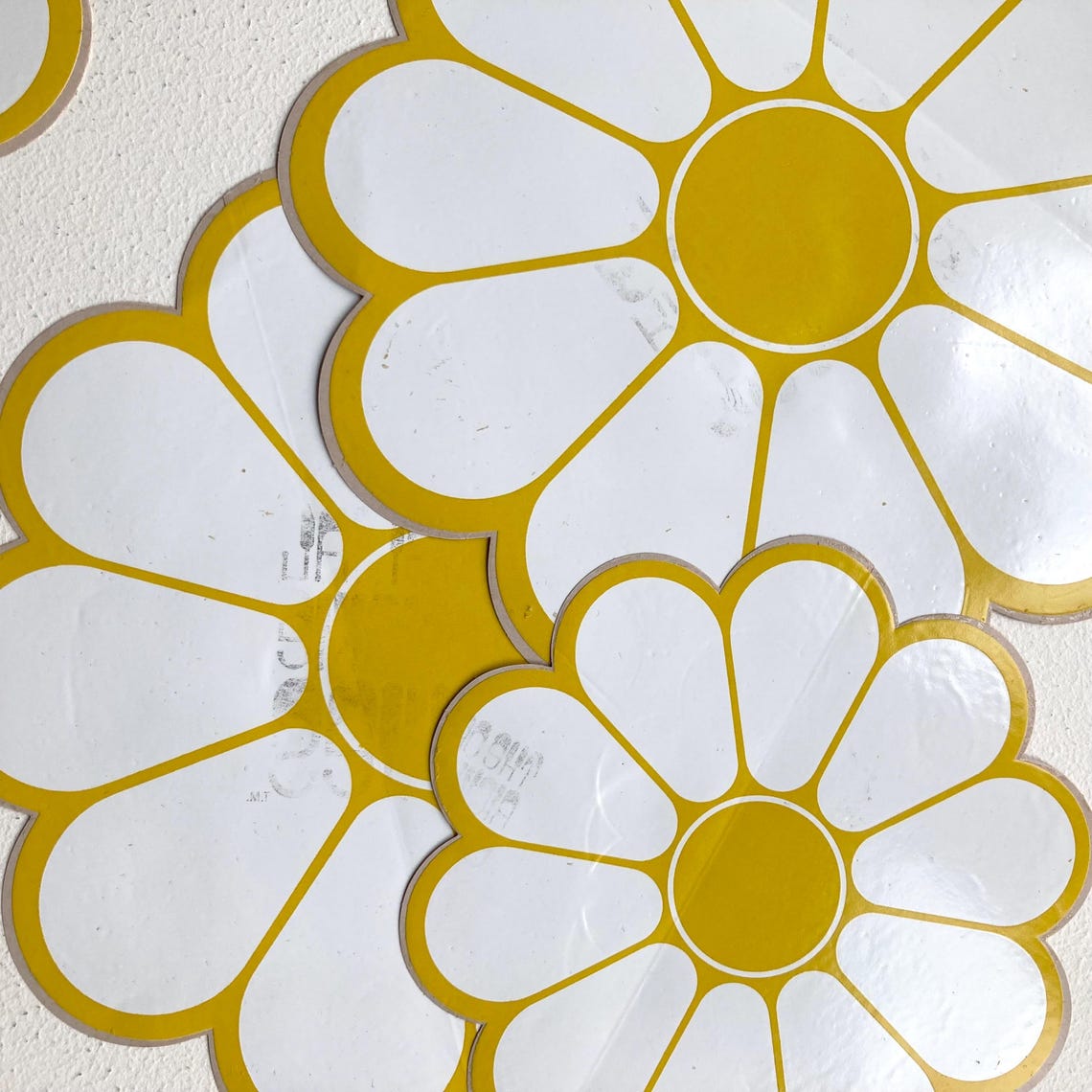 Authentic Rickie Tickie Stickies, 9 Yellow & White Flower Power ...