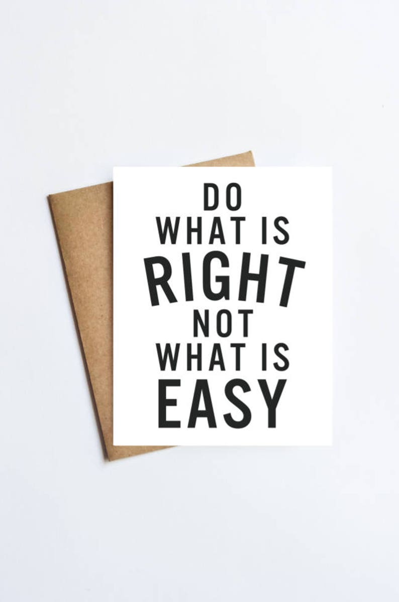 Do What is Right NOTECARD FREE SHIPPING - Etsy